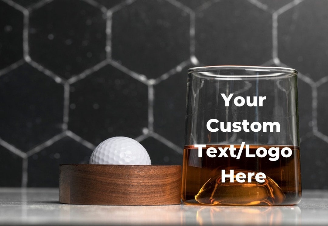 Personalized Golf Ball Coaster Glass Set of 2 - Etsy