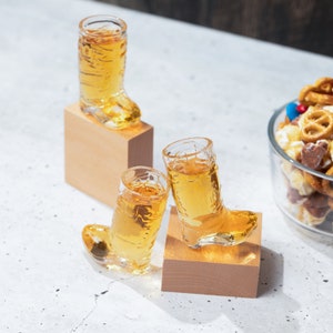 Personalized Cowboy Boot Shot Glass Set, Real Glass - Cowgirl ...