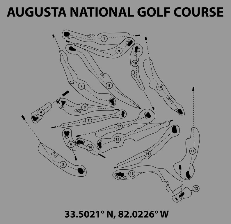 Augusta National Golf Course PNG/SVG Digital Art - Etsy