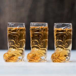 Personalized Cowboy Boot Shot Glass Set, Real Glass - Cowgirl ...