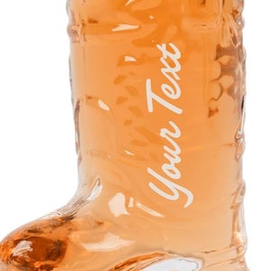 Personalized Cowboy Boot Shot Glass Set, Real Glass - Cowgirl ...