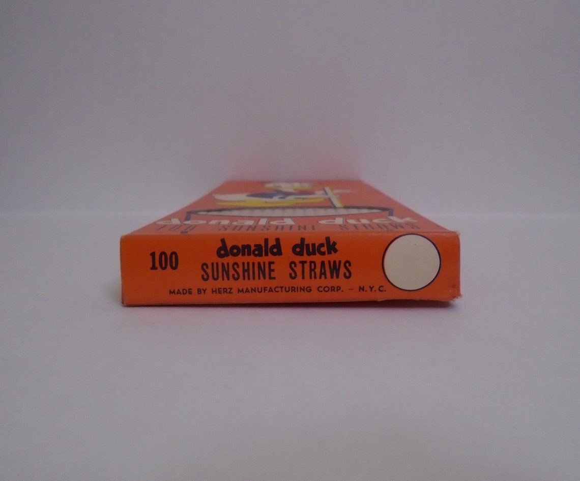 Vintage Donald Duck Collectible Sunshine Straws 1950s Disney - Etsy