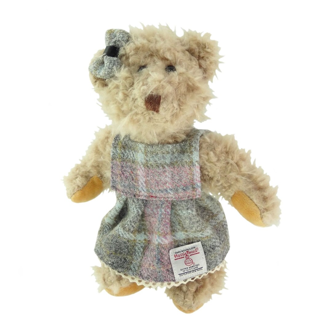 Girl Childs Teddy Bear With Harris Tweed Clothing - Etsy