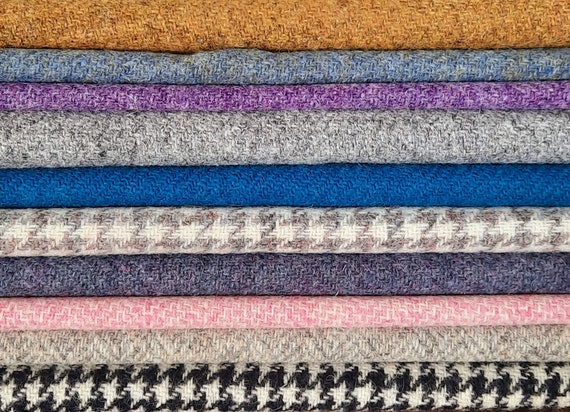 Harris Tweed Fabric Plain Herringbone Dogtooth Houndstooth | Etsy