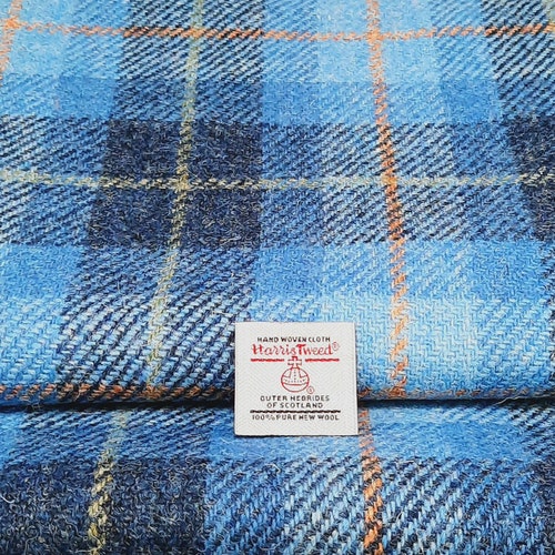 Harris Tweed Fabric Soft Pink Check Wool Material Check Free - Etsy