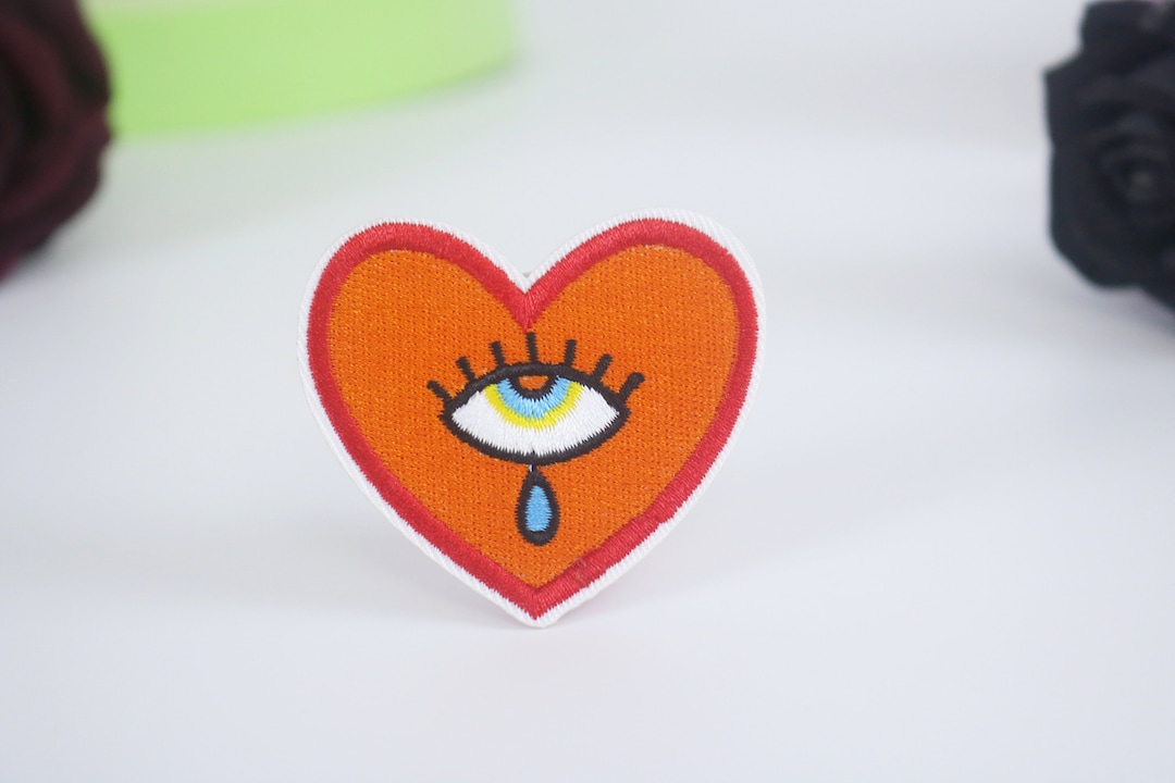 Eye Heart Patch, Crying Patch, Iron on Patch/embroidered Patch/funny ...