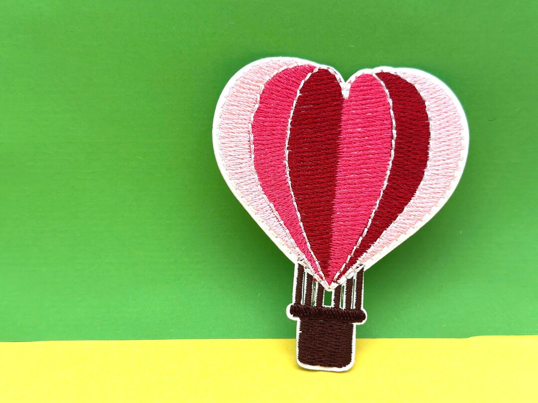 Hot Air Balloon Patch, Rainbow, Stick on Patch/embroidered Patch/funny ...