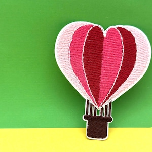 Hot Air Balloon Patch, Rainbow, Stick on Patch/embroidered Patch/funny ...