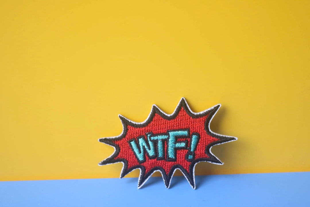 WTF Comic Style Embroidered Iron on Patch - Etsy