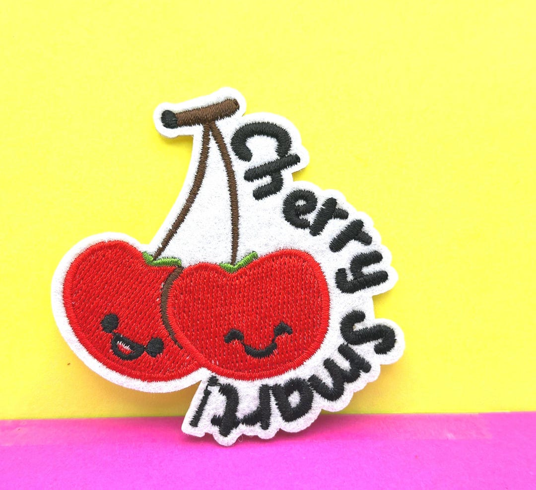 Cherry Smart Cute Cherry Fruit Fun Iron on Patch/embroidered Patch ...
