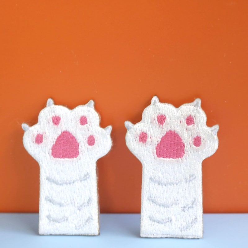 Iron on Patch Cat Paw - Etsy UK