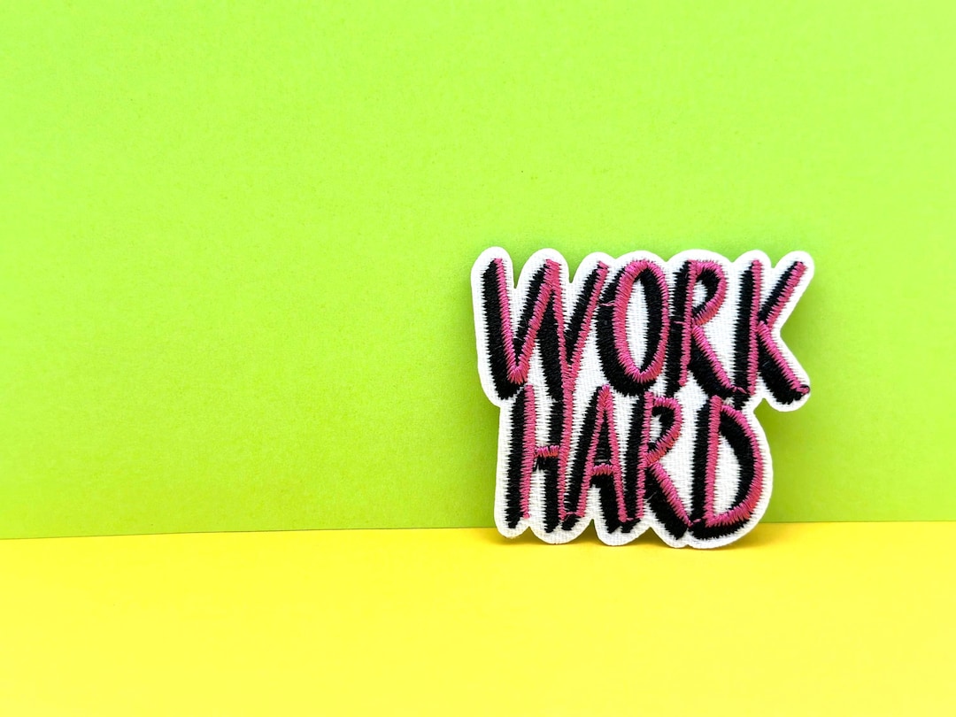 Wok Hard Motivational Quote Patch, Iron on Patch/embroidered Patch ...