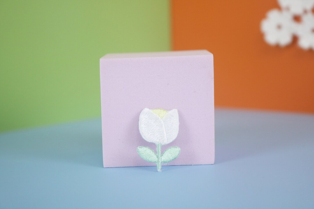 Little Tiny Tulip Patch, Flower Patch, Iron on Patch/embroidered Patch ...
