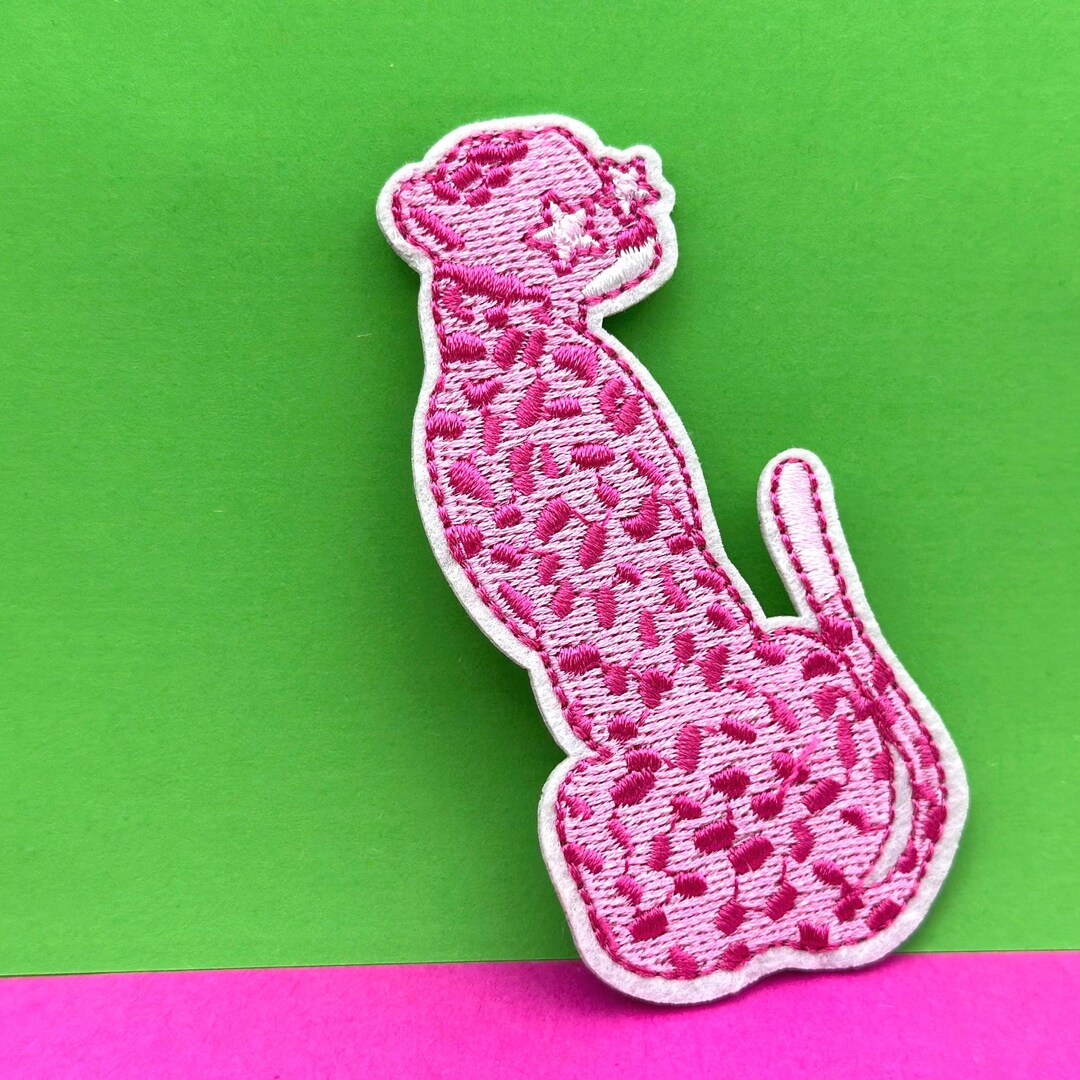 Pink Leopard Patch, Panther, Iron on Patch/embroidered Patch/funny ...