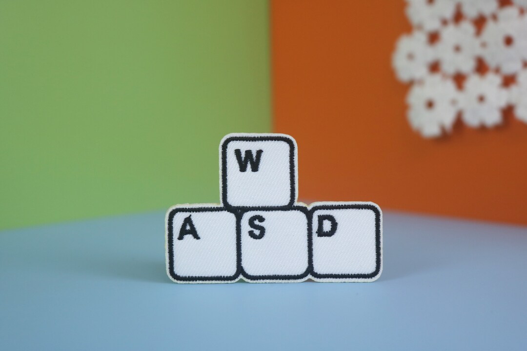 Wasd Patch, Game Patch, Keyboard Patch, Iron on Patch/embroidered Patch ...