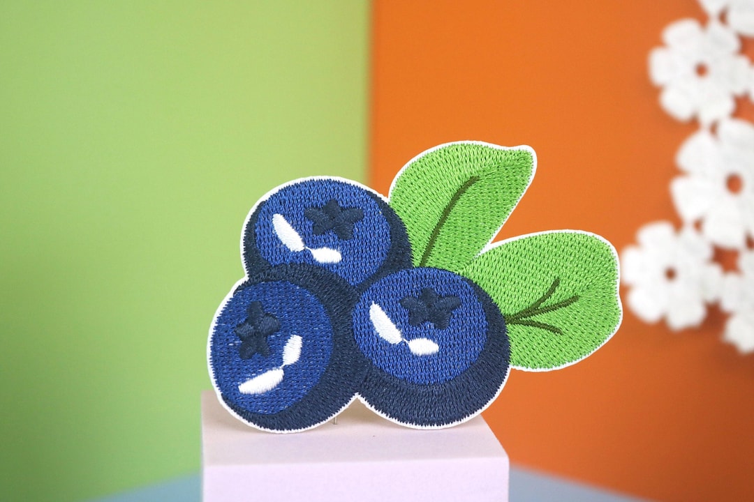 Blueberry Patch, Fruit Patch, Iron on Patch/embroidered Patch/funny ...