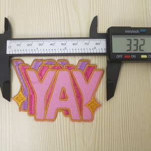 YAY Patch, Pink Patch, Word Patch, Iron on Patch/embroidered Patch ...