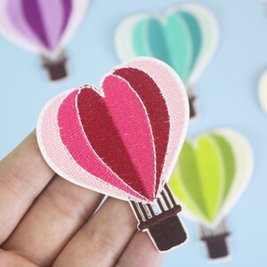 Hot Air Balloon Patch, Rainbow, Stick on Patch/embroidered Patch/funny ...