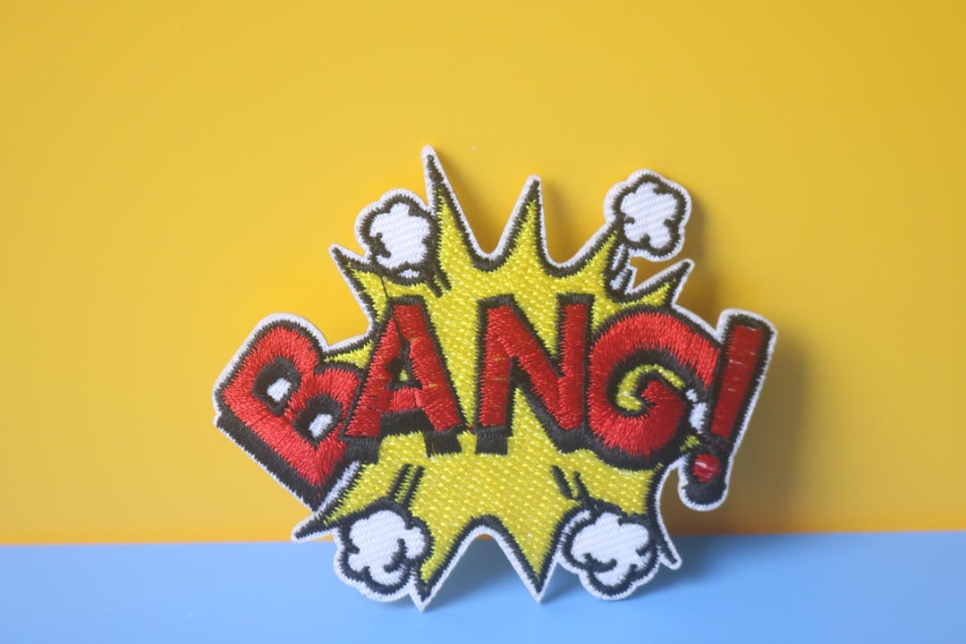 BANG! Comic Book Style Iron on Patch - Pop Art Applique - Etsy