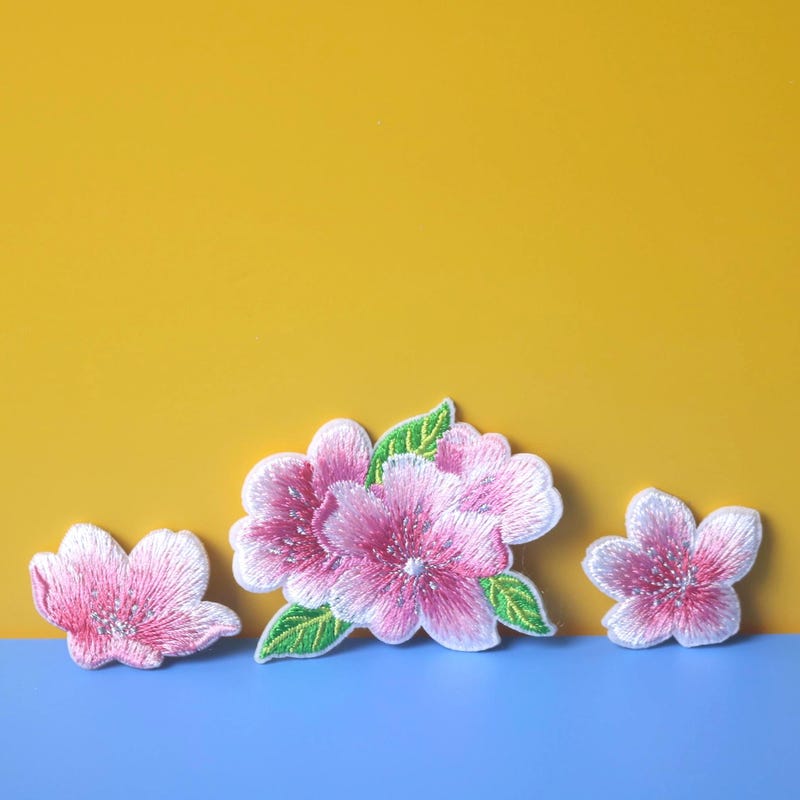 Sakura Iron Patches - Etsy