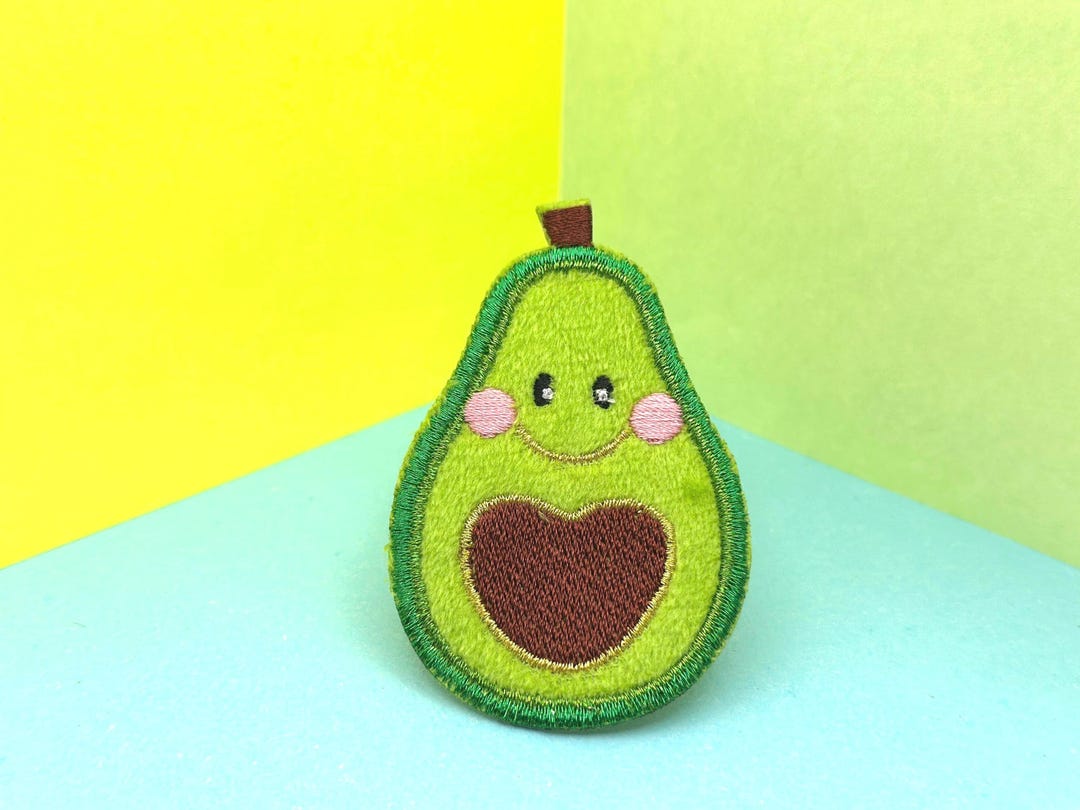 Comic Cute Avocado Patch, Fruit Patch, Iron on Patch/embroidered Patch/funny Patch/applique/sew ...