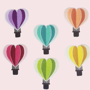 Hot Air Balloon Patch, Rainbow, Stick on Patch/embroidered Patch/funny ...