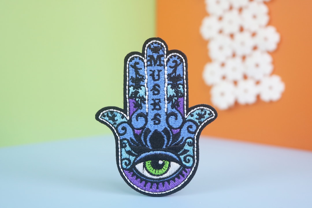 Khamsa Hand Patch, Hand of Fatima Patch, Iron on Patch/embroidered ...