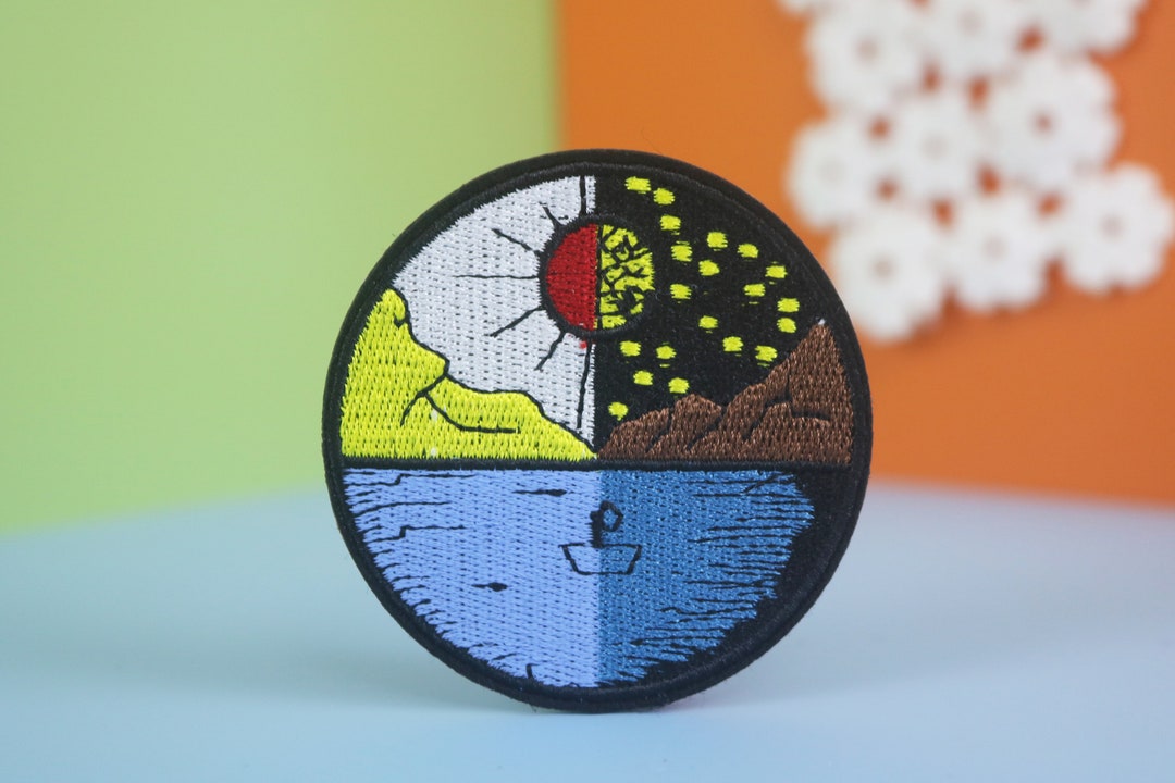 Lake Patch, Outdoor Patch, Day and Night Patch, Iron on Patch ...