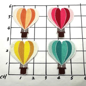 Hot Air Balloon Patch, Rainbow, Stick on Patch/embroidered Patch/funny ...