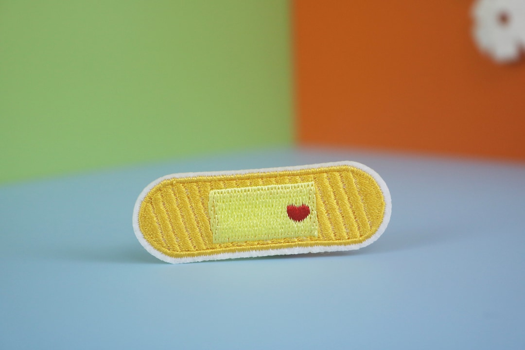 Band-aid Patch, Heart Patch, Iron on Patch/embroidered Patch/funny ...