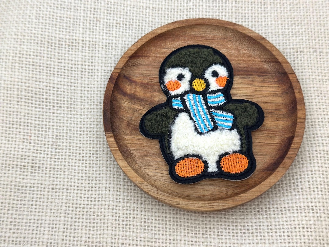Penguin Chenille Iron-on Patch /self Adhesive Sticker– Winter Applique ...