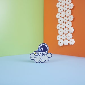 Astronaut on the Dark Cloud Patch, Spaceman, Iron on Patch/embroidered ...