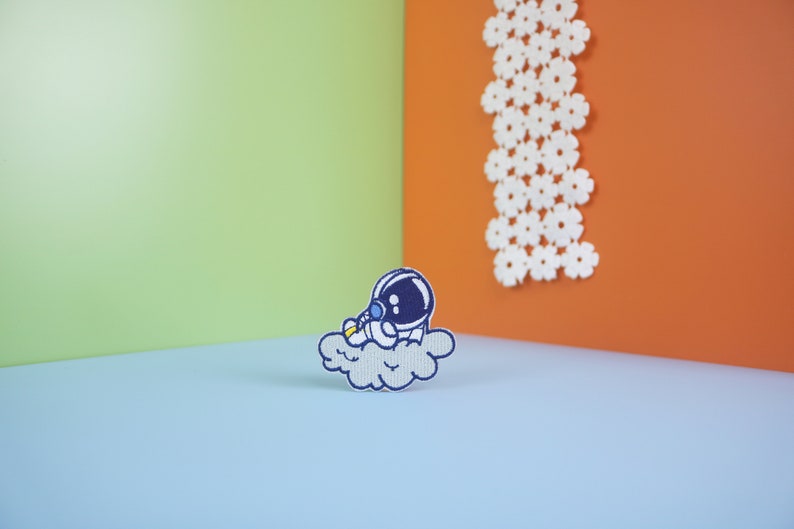 Astronaut on the Dark Cloud Patch, Spaceman, Iron on Patch/embroidered Patch/funny Patch ...