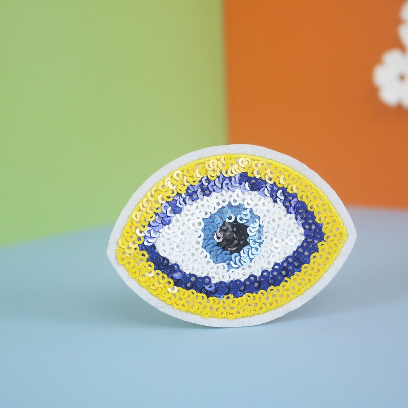 Sequin Evil Eye Patches - Etsy