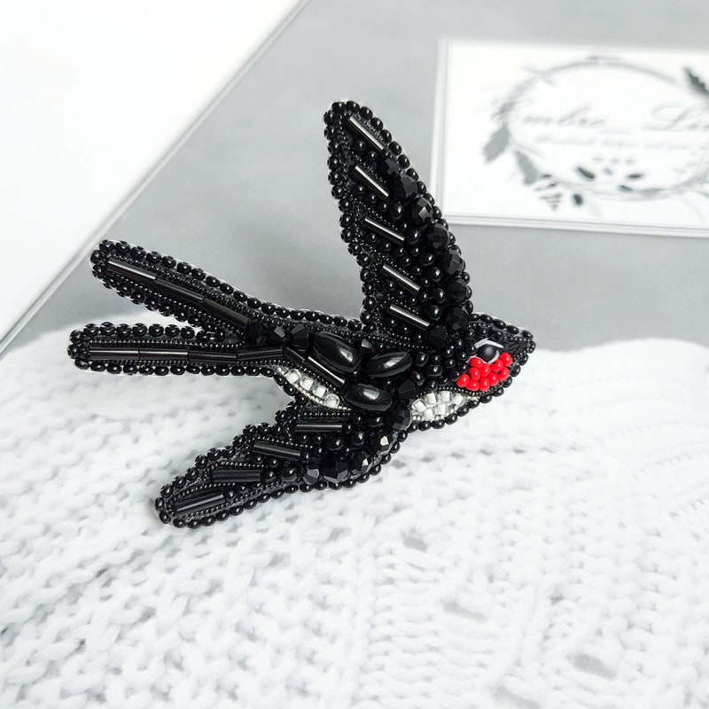 Swallow Brooch - Etsy
