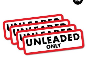 Unleaded Sticker - Etsy