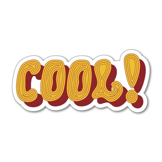 Cool Sticker Decal Vintage Label Laptop Oil Skateboard | Etsy