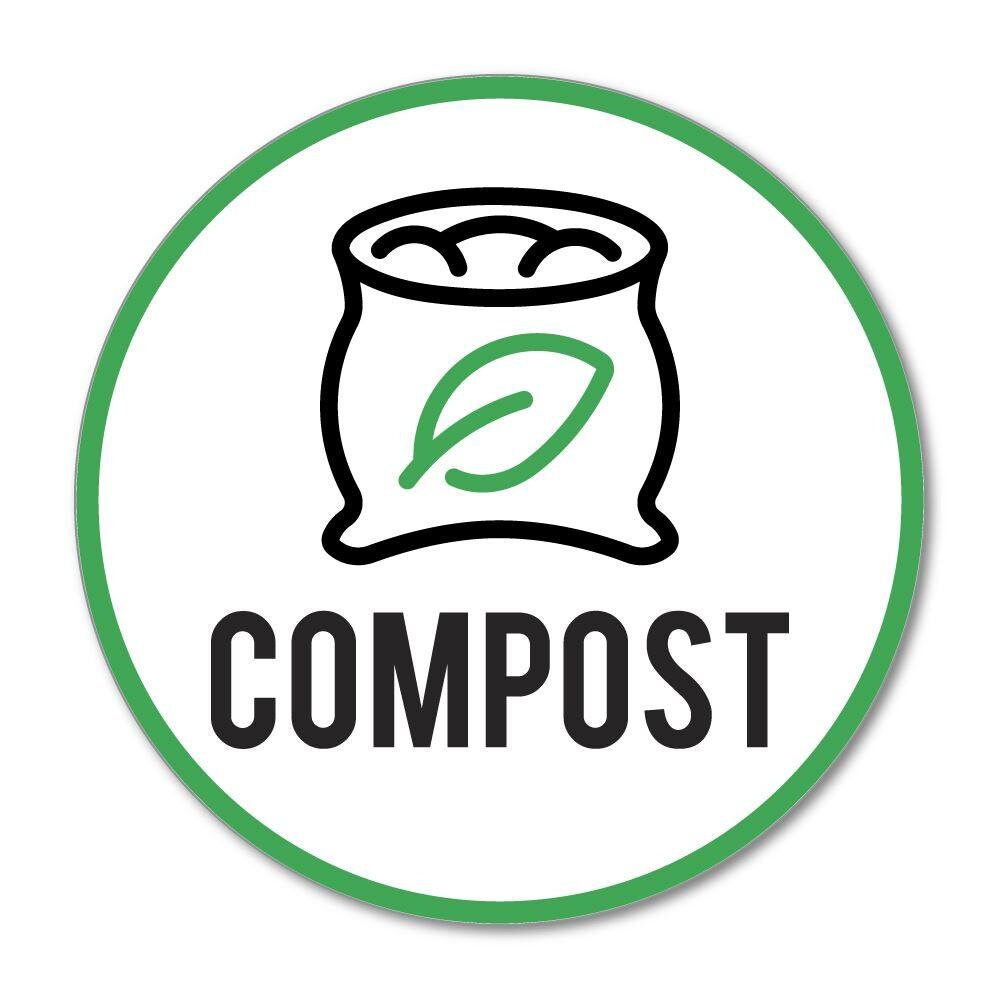 Compost Reciclaje Pegatina Etiqueta Ventana Señal Gráfica Bin | Etsy España