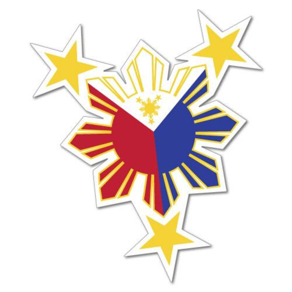 Philippines Sun Sticker Pinoy Pinay Native Island Sun Decal | Etsy