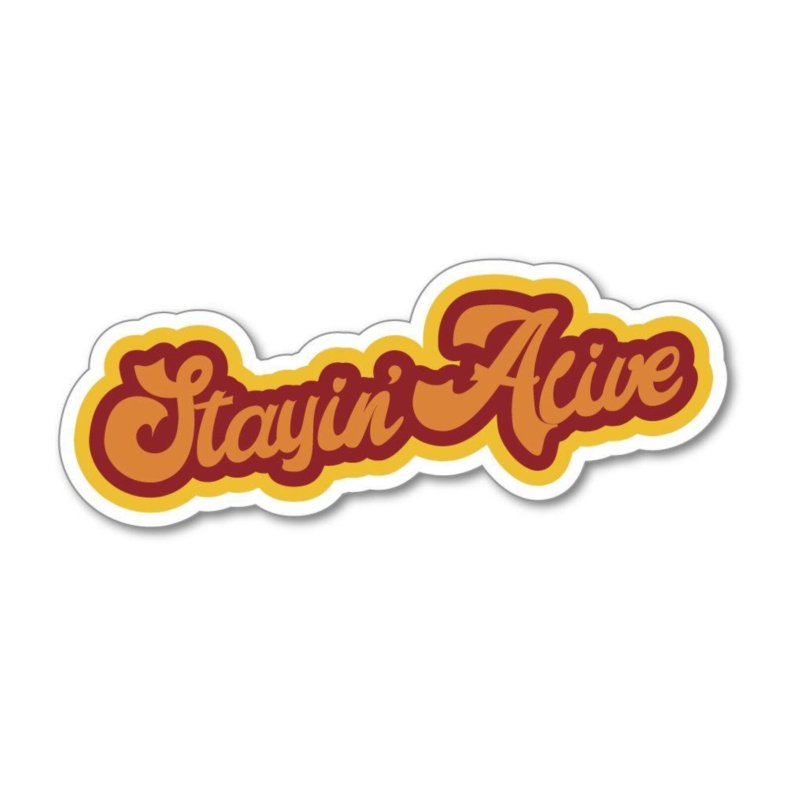 Stayin Alive Sticker Decal Vintage Label Laptop Oil Skateboard | Etsy