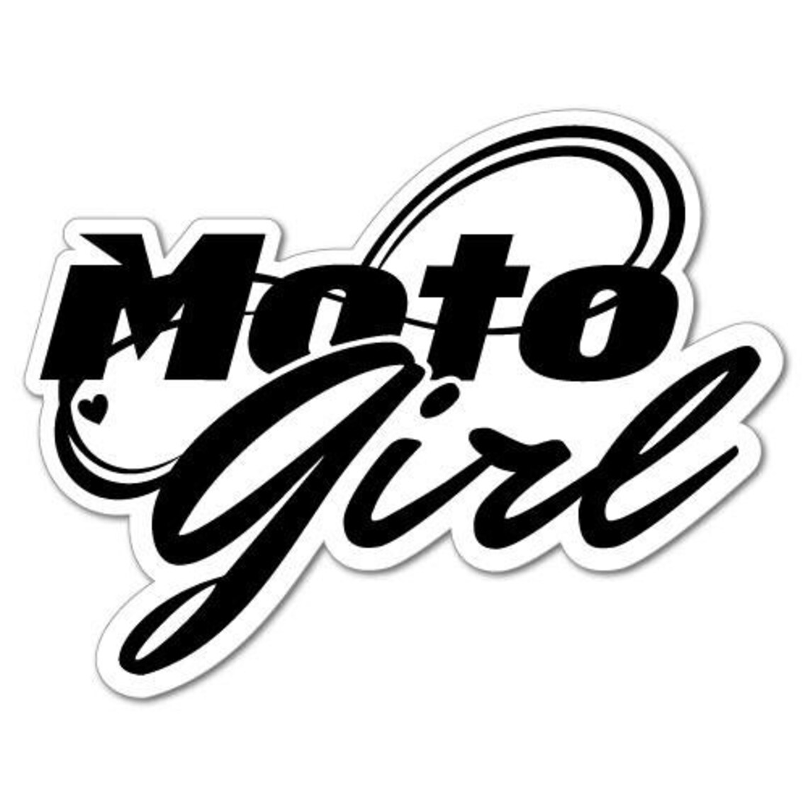 Moto Girl Motorcycle Motorbike Sticker Cool Road Motorbike | Etsy
