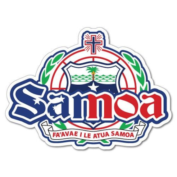Samoa Coat of Arms Islander Samoan Sticker Island Polynesian | Etsy ...