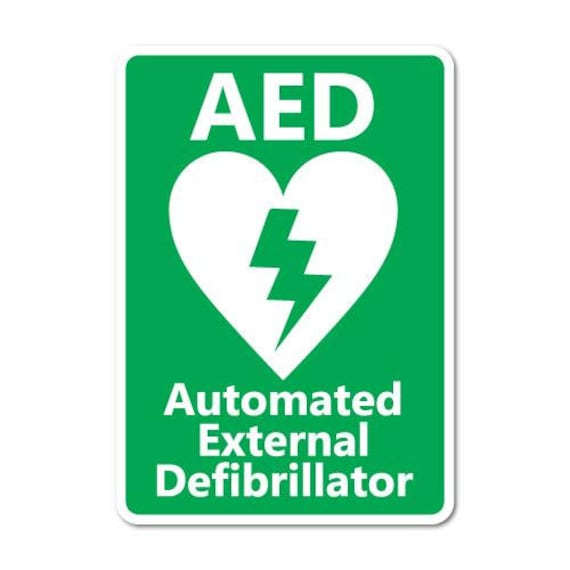 Aed Automated External Defibrillator Sticker Safety Label | Etsy
