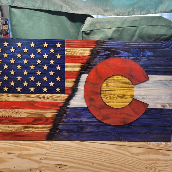 Wood Colorado Flag - Etsy