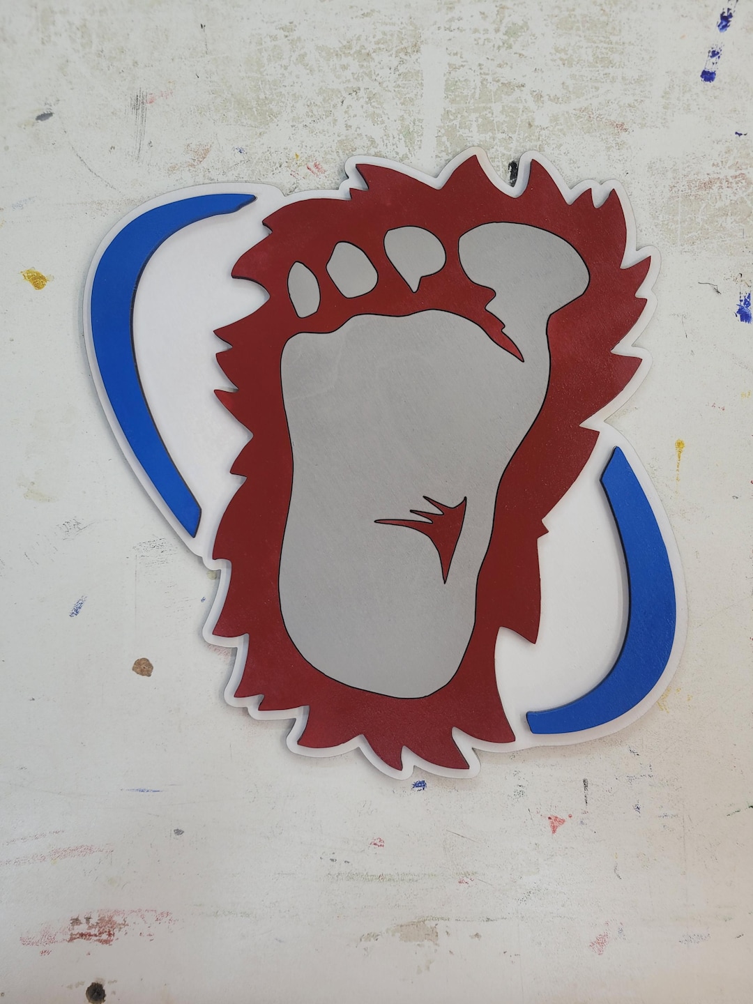 Layered Wooden Colorado Avalanche Foot Logo - Etsy