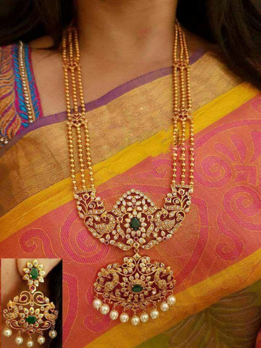 Temple Jewellery Full SET Bridal Jewelry Traditional Jewelry - Etsy