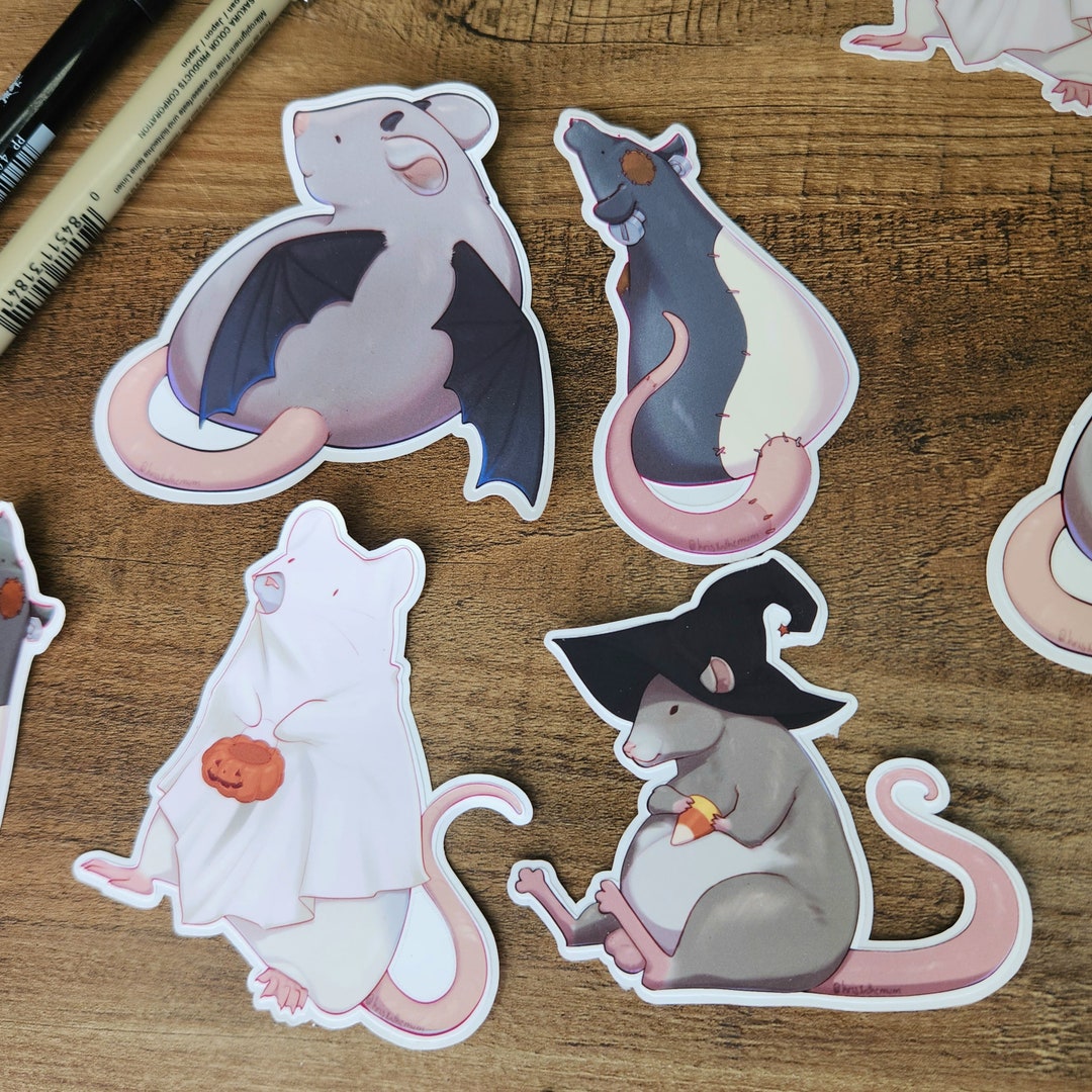 Halloween Rats Sticker Pack 4in Waterproof Vinyl Sticker Set - Etsy