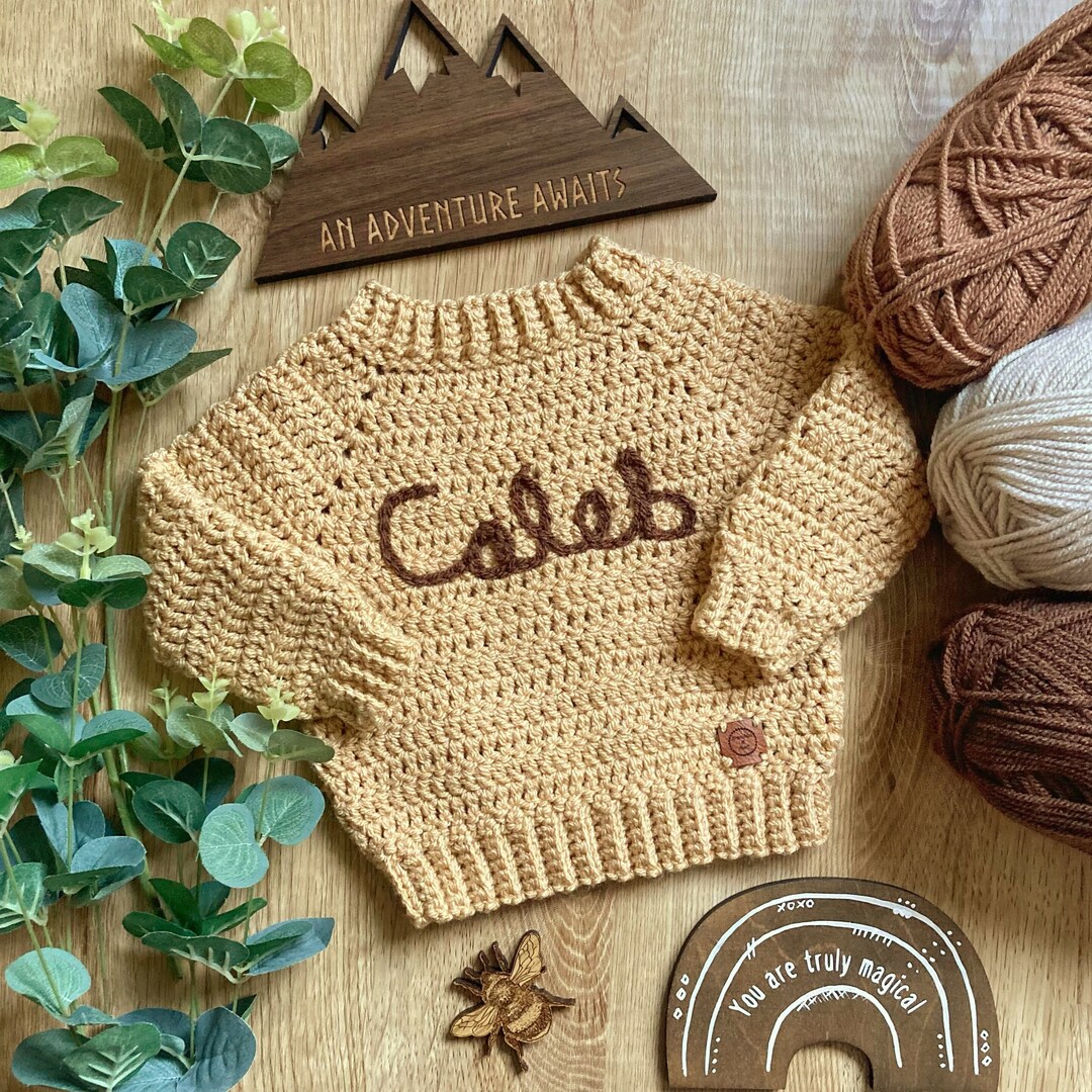 Acorn Jumper Crochet Pattern: Beginner Kids Sweater (PDF Download) - Etsy