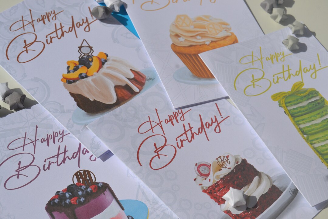 Kpop Bakery - Birthday Card Collection - Etsy