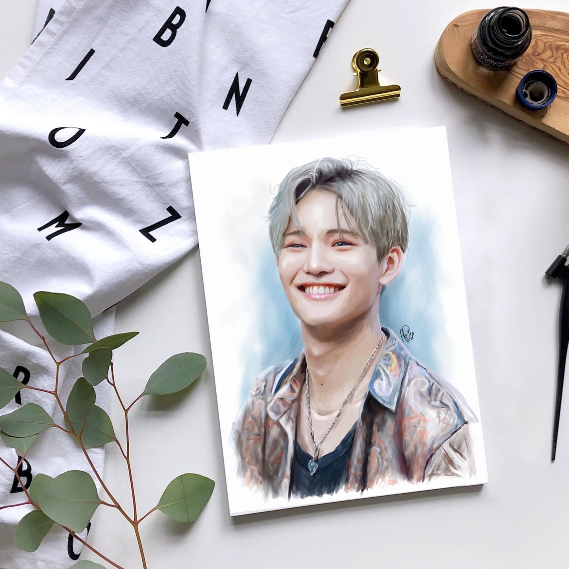 Kpop portrait commission custom portrait digital art kpop | Etsy